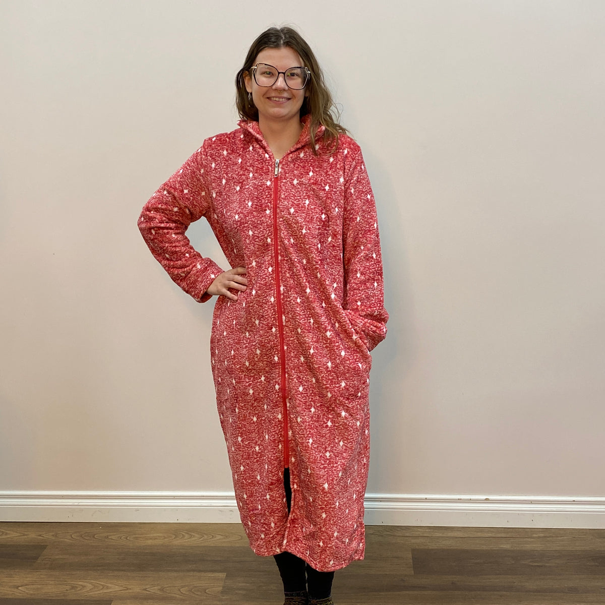 Starry Skies Zip Robe - Red – Bra Necessities
